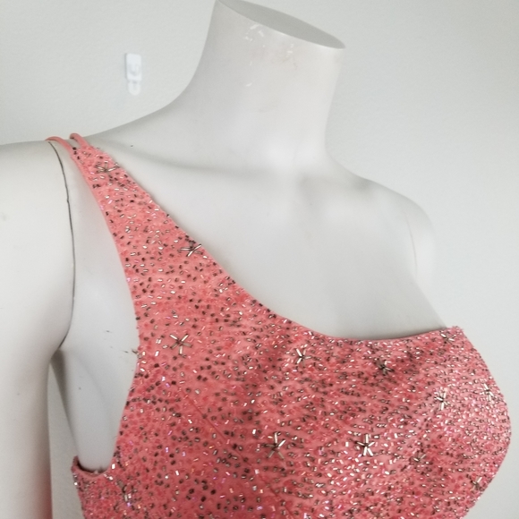 Vintage | Dresses | Vintage 9s Y2k Prom Expose Midriff 2 Piece Sequin ...